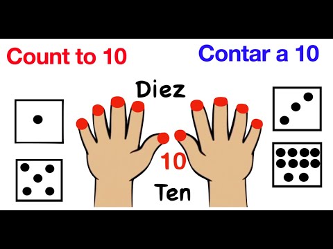 COUNTING TO 10 FOR KIDDOS IN SPANISH AND ENGLISH. CONTANDO HASTA 10 ...