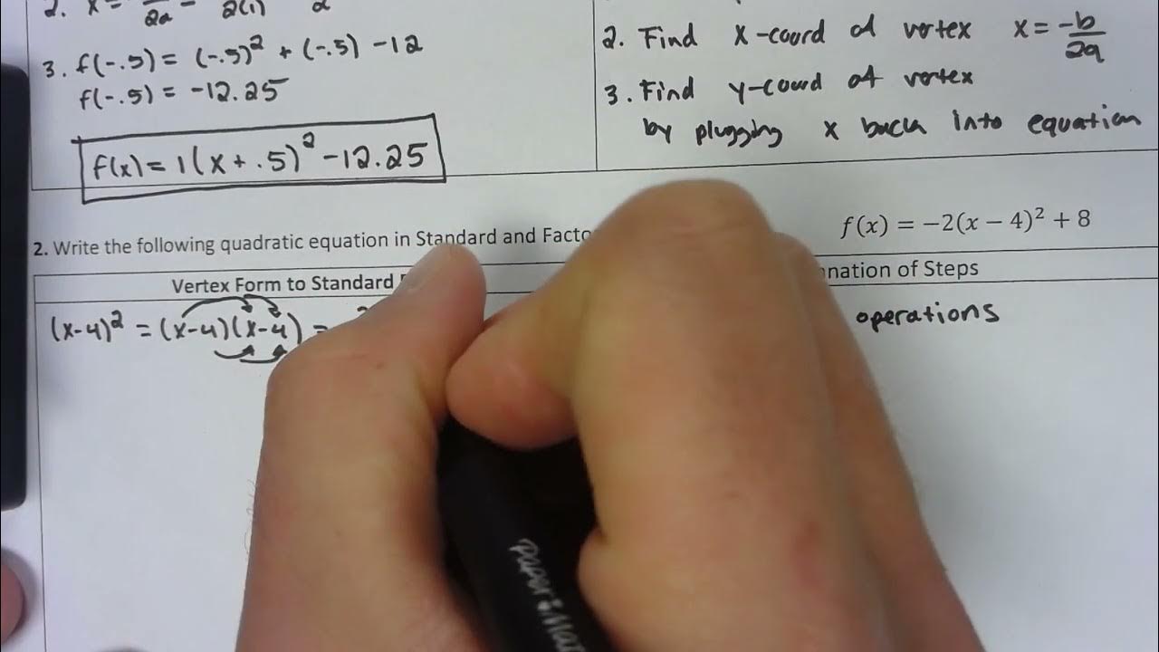 4.5 Converting Between Quadratic Forms - YouTube