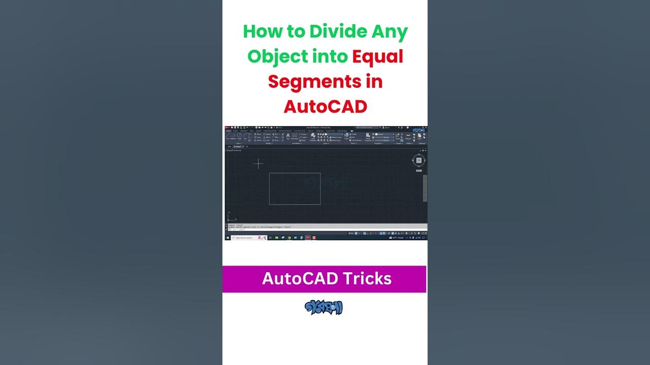 How to Divide Any Object into Equal Segments in AutoCAD | Gobeshona #autocad - YouTube