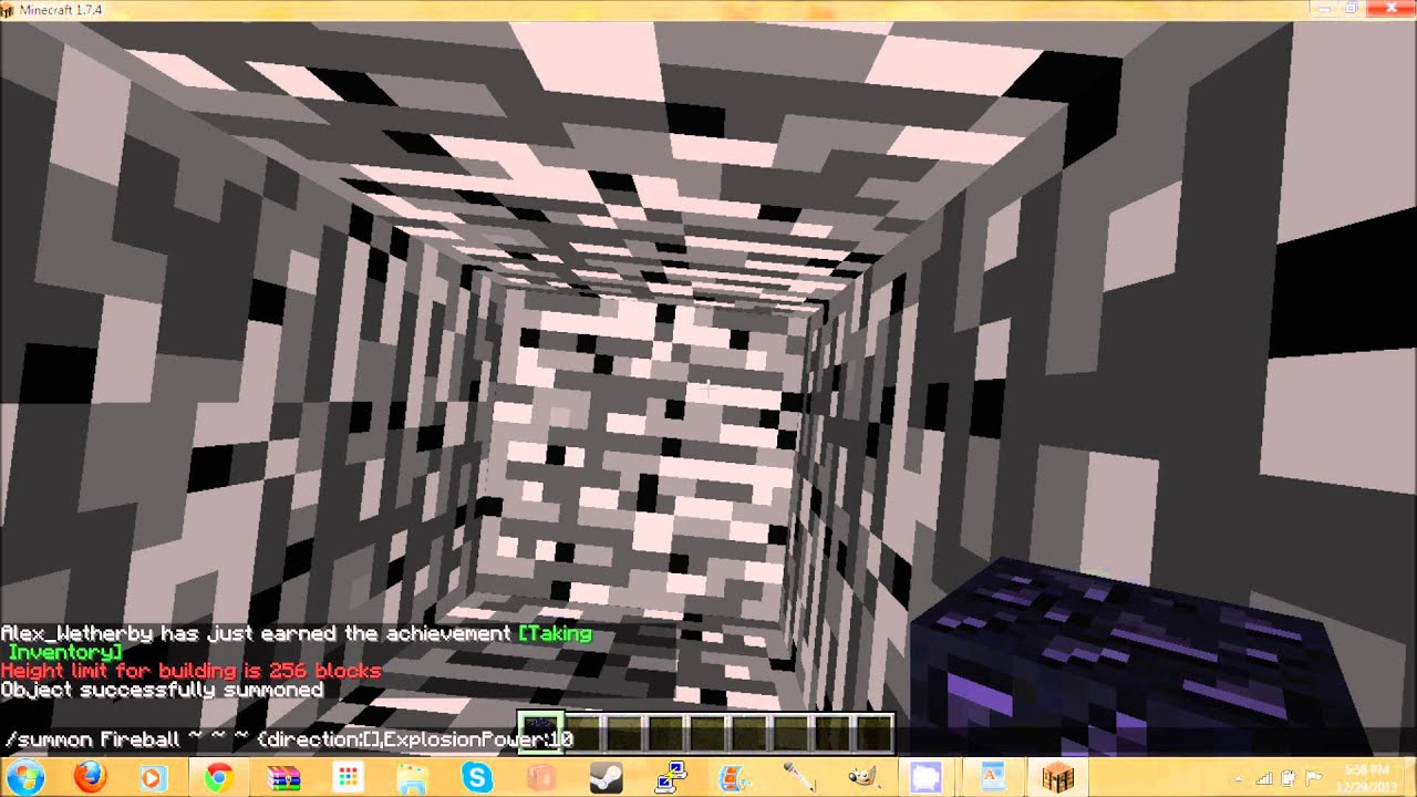 Minecraft: how to explode obsidian - YouTube