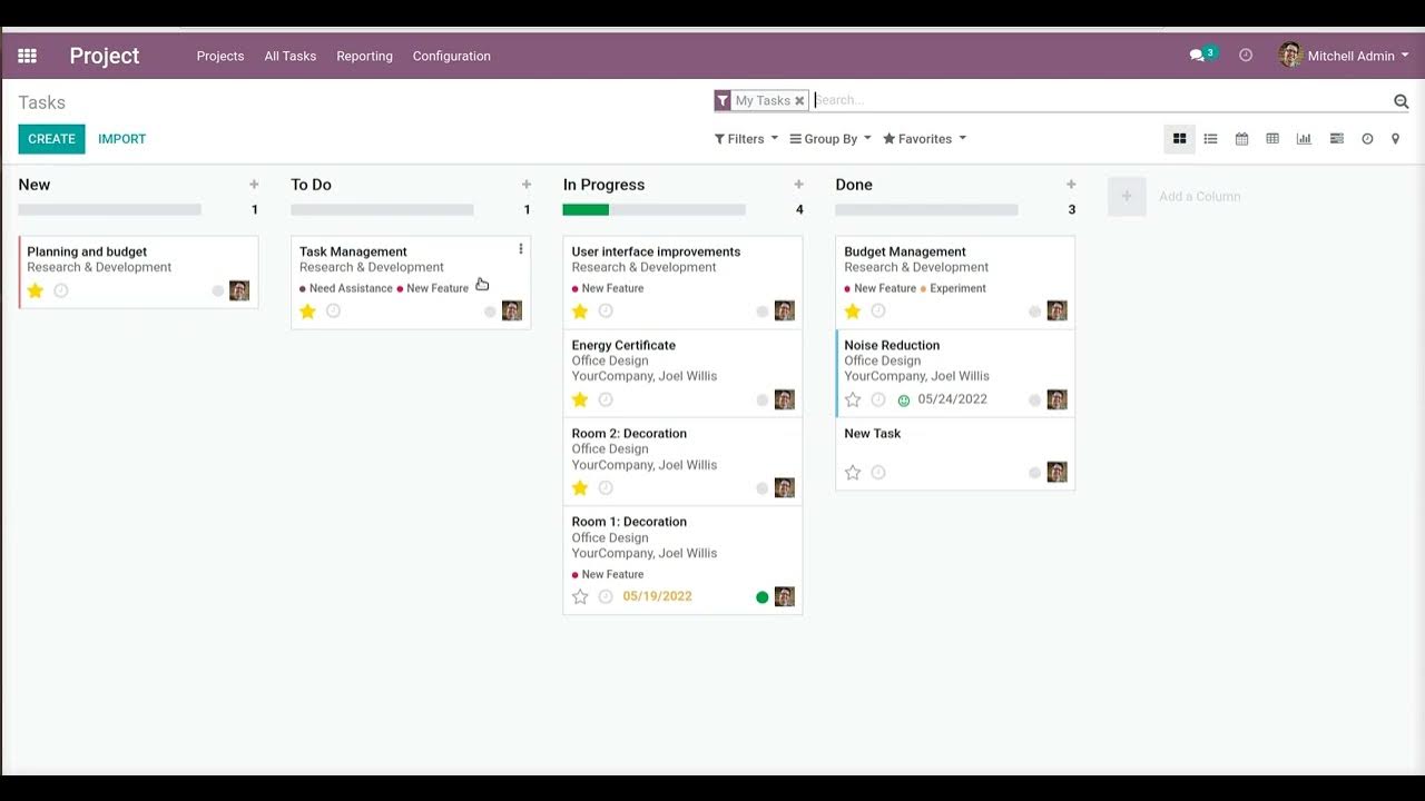 How to configure Start and Stop Timer Widget of Project Task | Odoo App Feature #Configure # ...