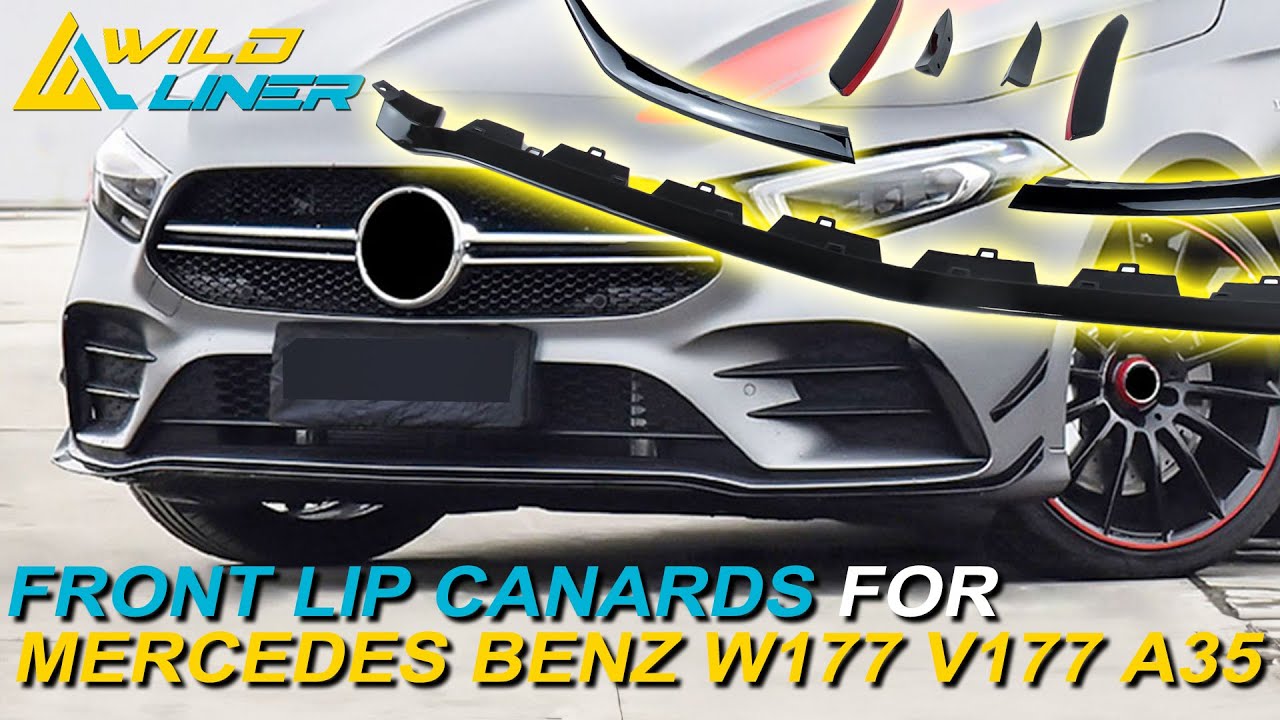 7pcs Front Bumper Lip Side Canards For Mercedes W177 V177 A35 AMG Pack ...