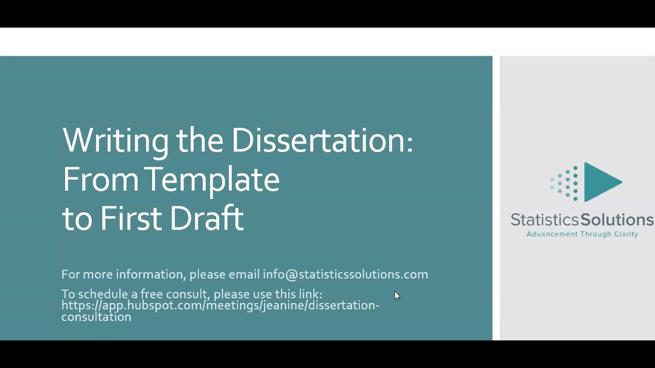 From Template to First Draft - YouTube