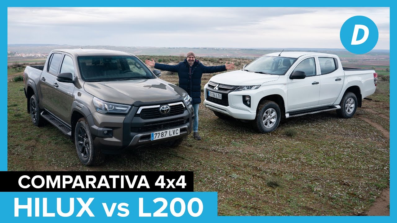 Comparativa 4x4 ¡al limite!: Toyota Hilux 2022 vs Mitsubishi L200 ...