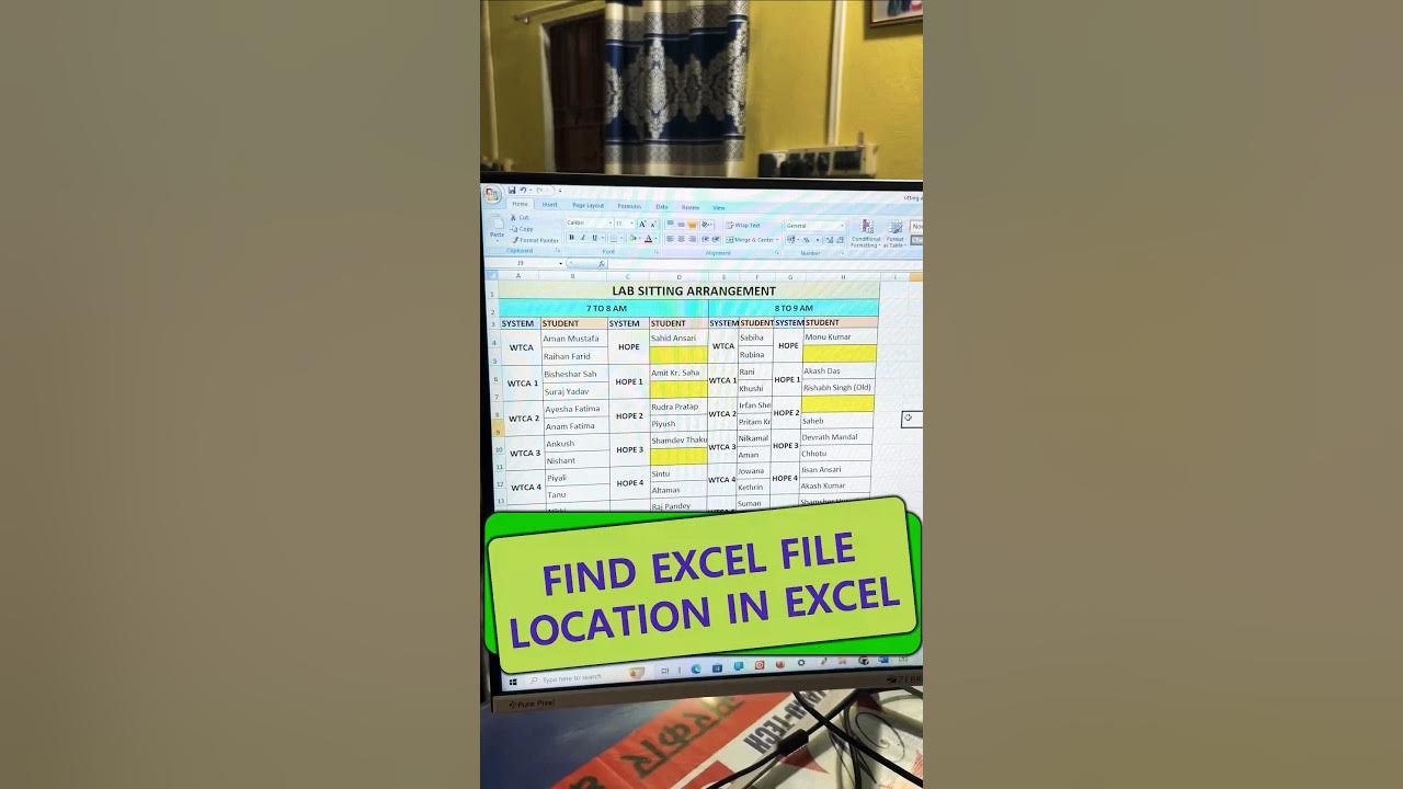 🔥display excel file path in excel #shorts #Excel #exceltips - YouTube