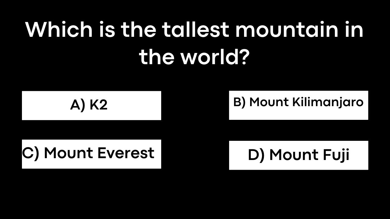 General Knowledge Quiz | Level Easy, Medium, Hard, IMPOSSIBLE! - YouTube