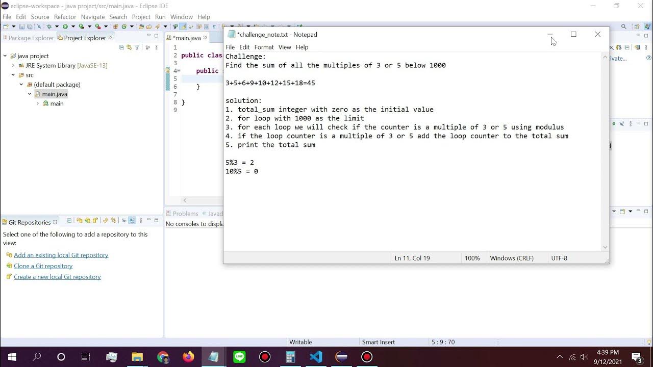 Multiples of 3 and 5 - Java Programming Challenge - YouTube
