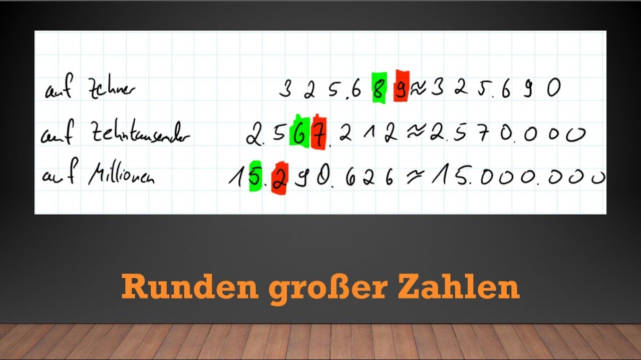 Runden großer Zahlen (Klasse 5) | Mathe einfach erklärt! - YouTube