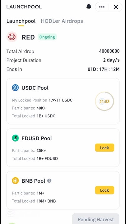 Binance Launchpool || Stack and earn RED tokens || Only for two days so join now - YouTube