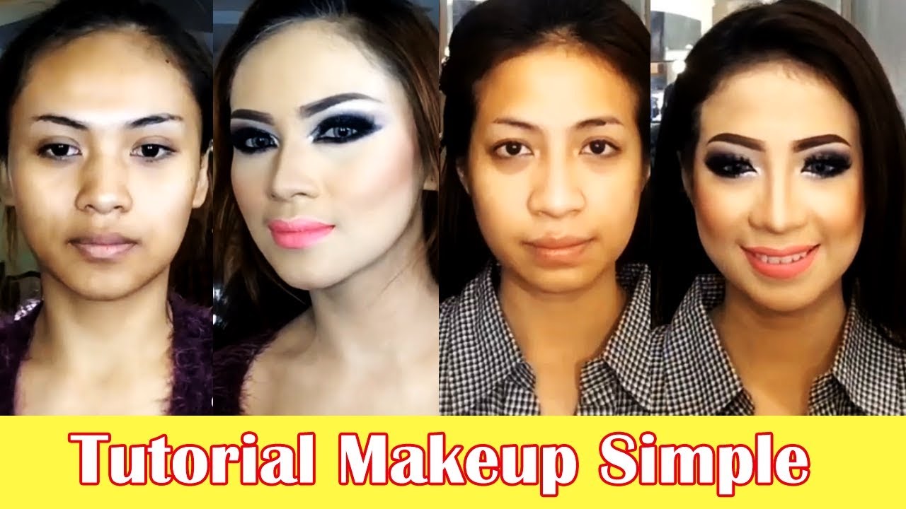 Tutorial makeup simple untuk ke acara apa saja - YouTube