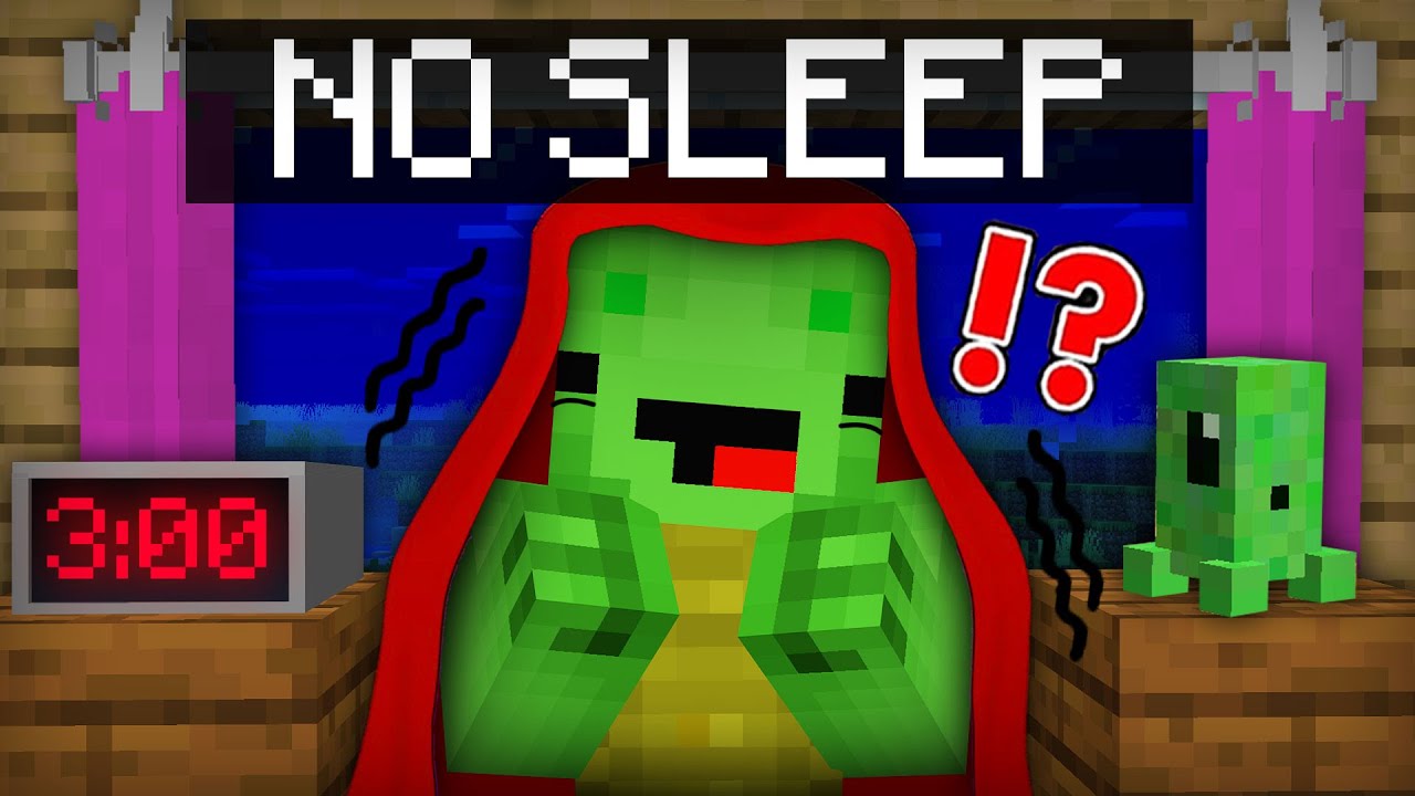 Mikey CANNOT SLEEP In Minecraft! (Maizen Mazien Mizen) - YouTube