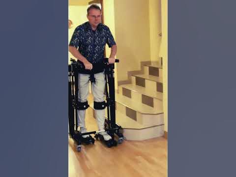 Gait training for paraplegic patient - YouTube