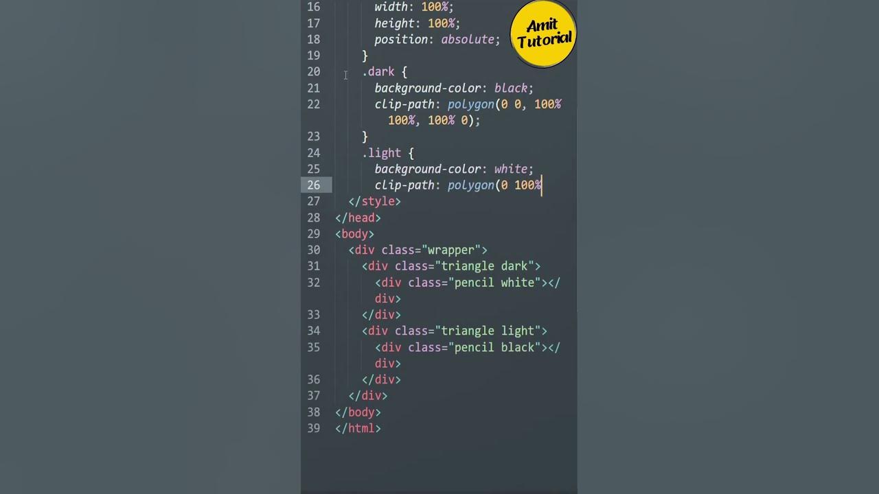 Light And Dark Using Html And Css Shorts Shortsfeed Amittutorial Youtube