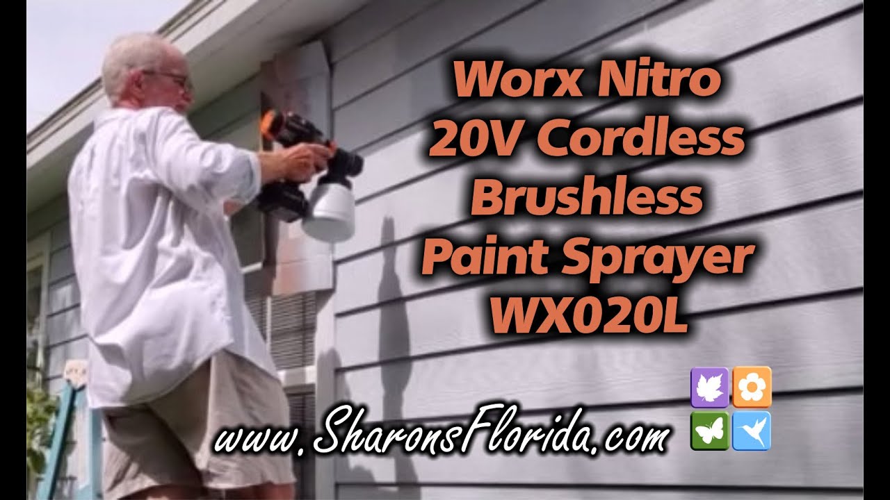 Worx Nitro 20V Cordless Brushless Paint Sprayer WX02L - YouTube