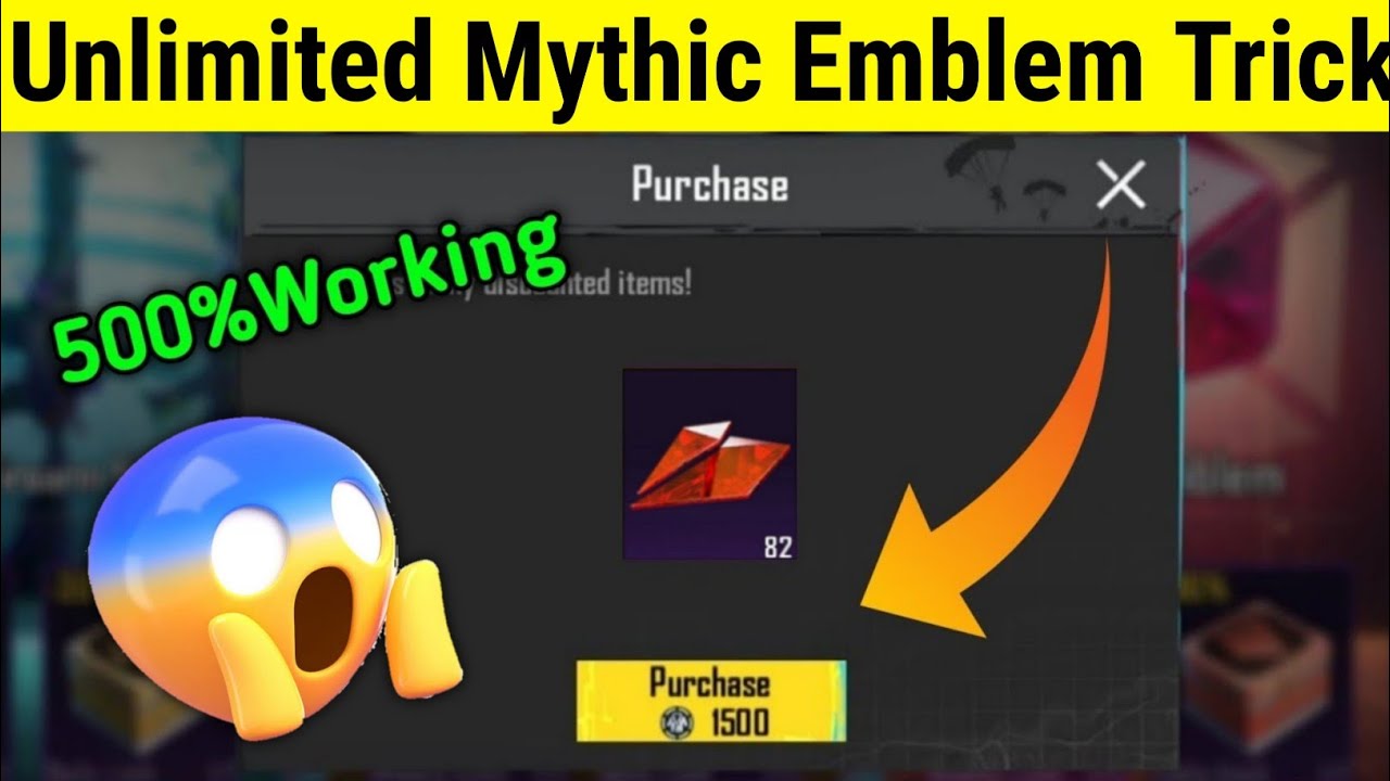 Unlimited Mythic Emblem Trick 🤩 How To Get Mythic Emblem in Bgmi 😍 ...