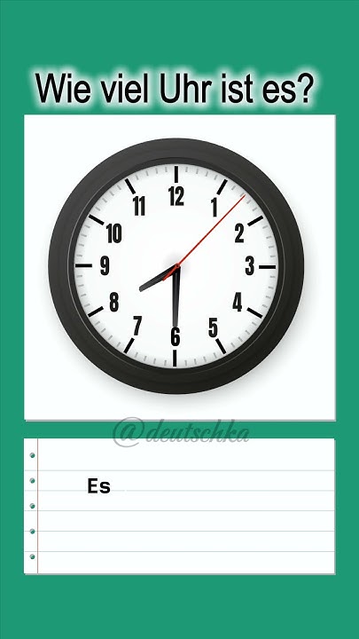 Wie viel Uhr ist es? I what time it is? I #deutsch #time #german # ...