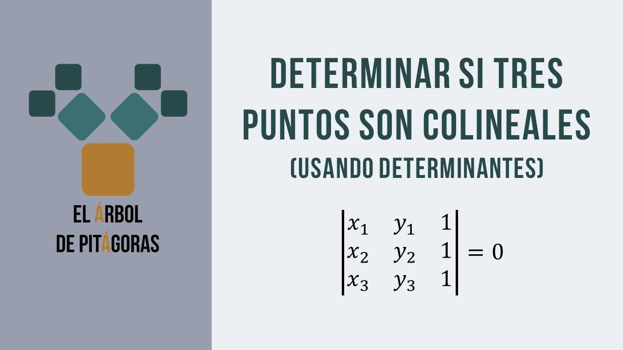 Determinar si tres puntos son colineales (si están alineados) dsando ...