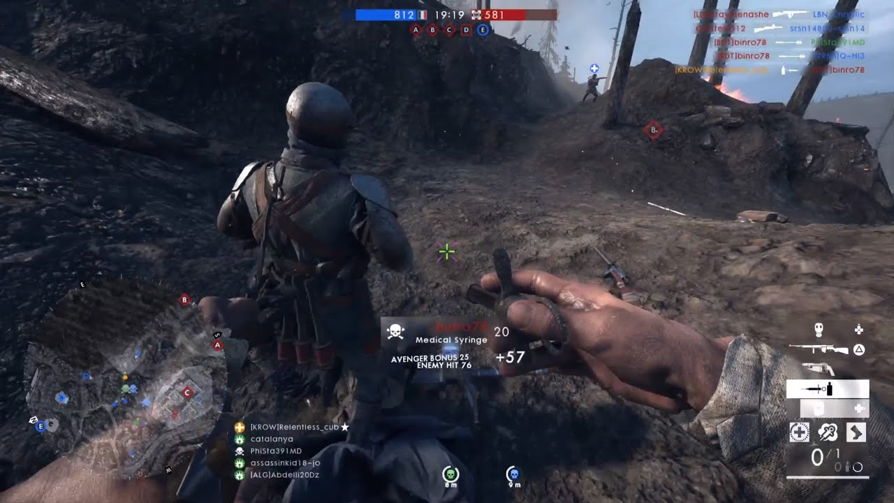 BF1: 61 sec of taking out kits with syringe 💉 - YouTube