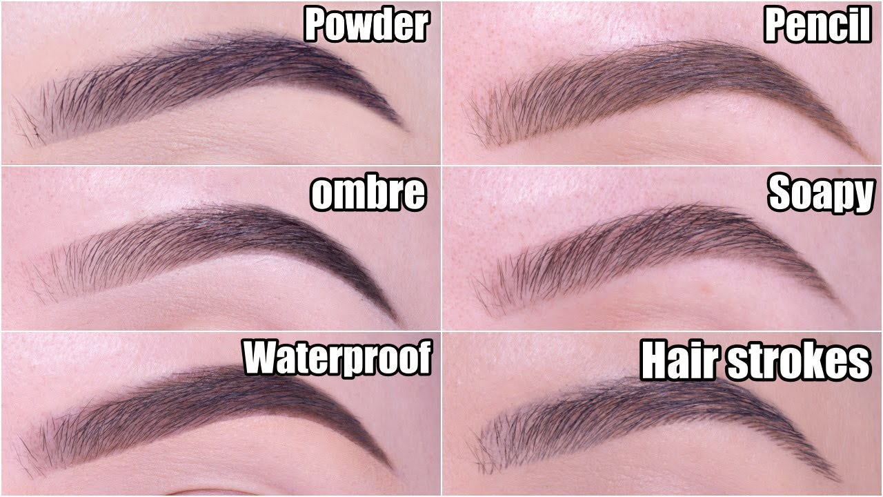6 Different Eyebrow Styles HOW TO Fill In Your Eyebrows Tutorial