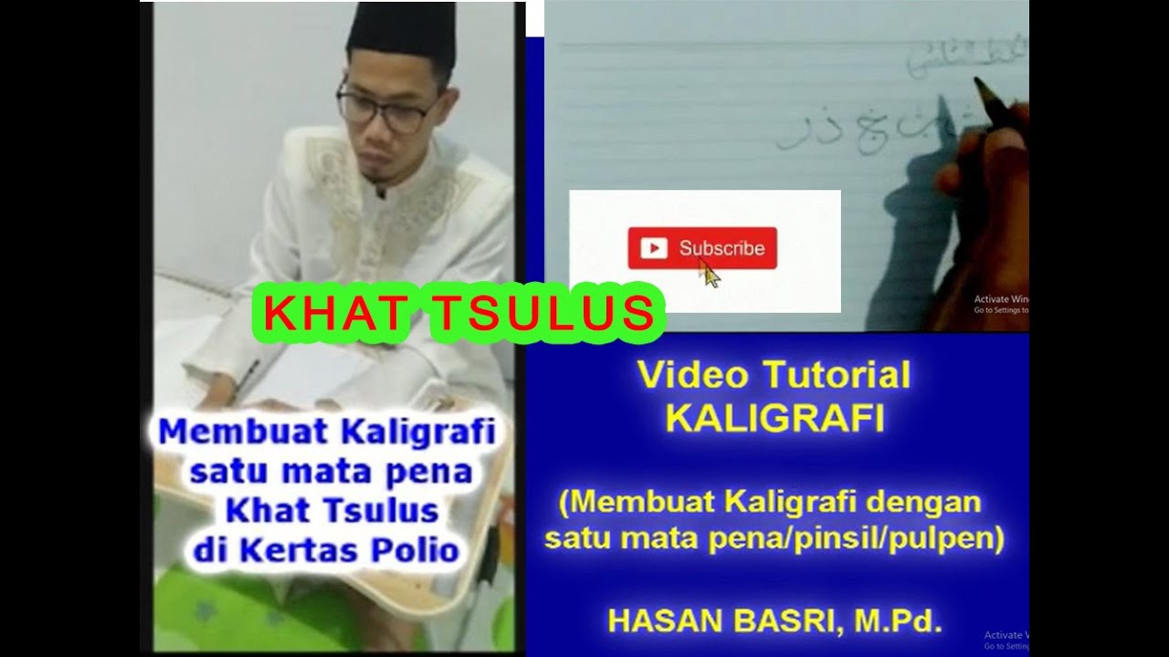 Membuat Kaligrafi ( Khat TSULUS ) satu mata pena gampang sekali dengan ...
