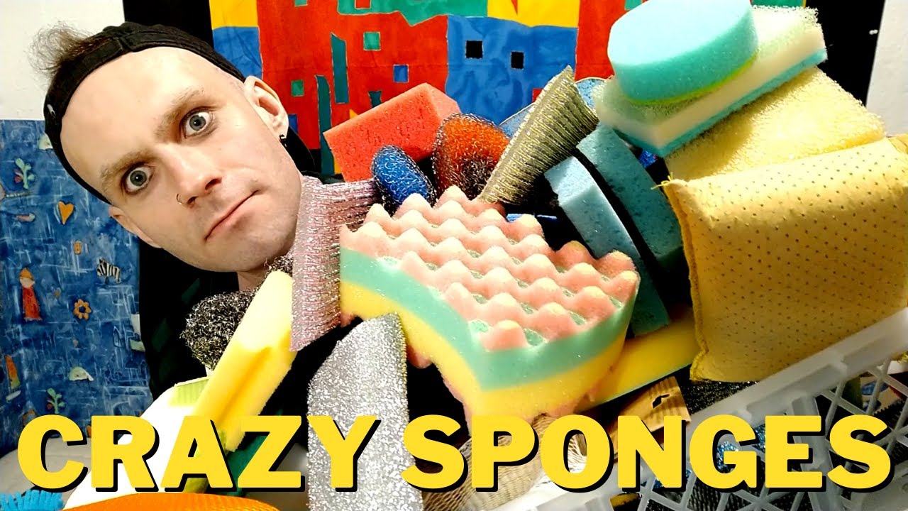 ASMR Crazy & Aggressive SPONGES - YouTube