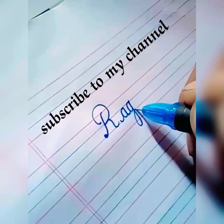 write a name "Raghav"cursive writing kaise likhe.how to write cursive writing#calligraphy # ...