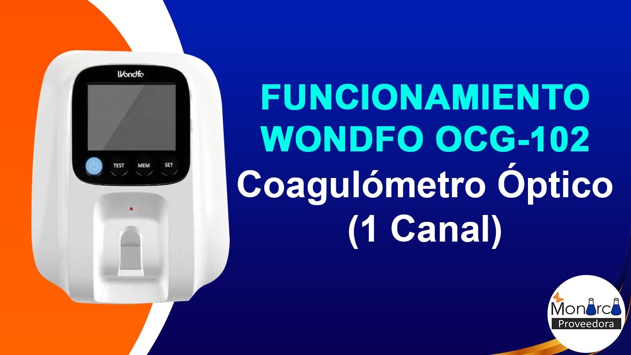 FUNCIONAMIENTO DE COAGULOMETRO OPTICO WONDFO OCG-102 (1 CANAL) - YouTube