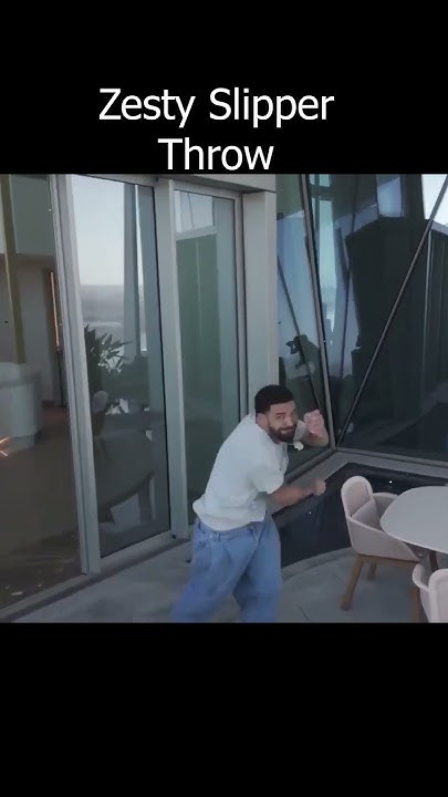 Drake Throwing A Slipper At A Drone 🤣 - YouTube