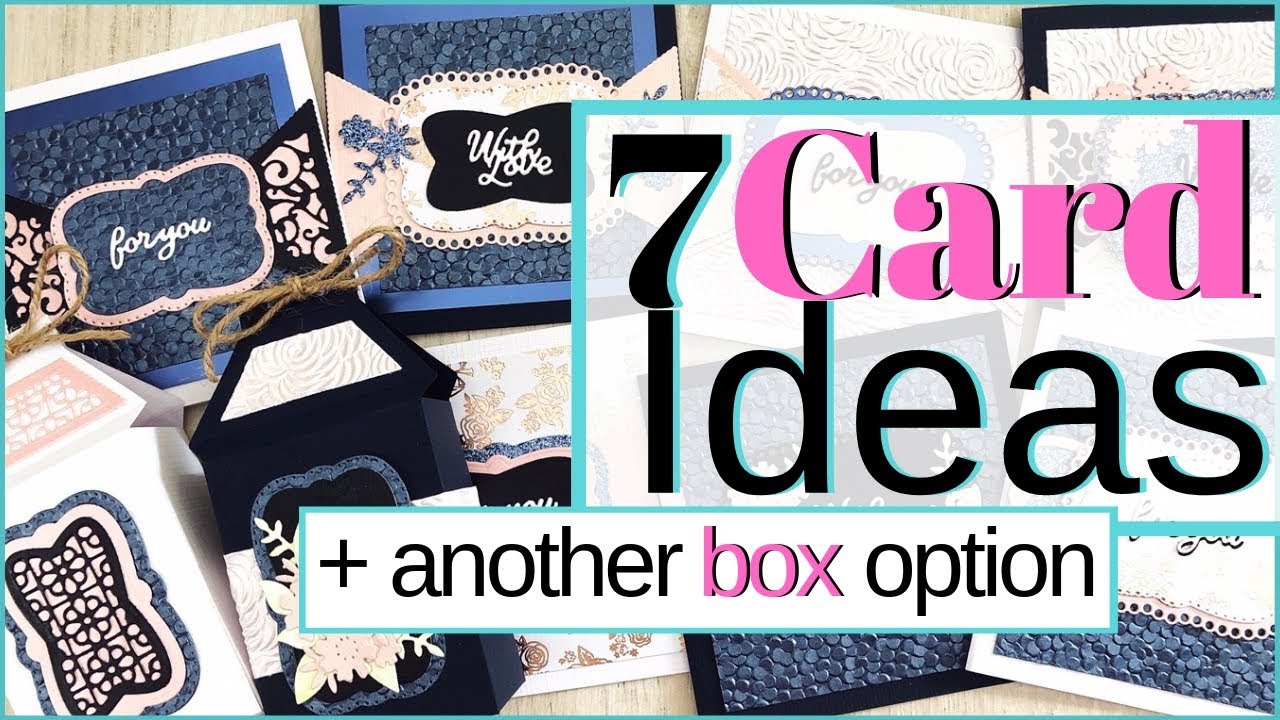 7 Card Ideas & Another Box with Tonic Studios Craft Kit 25 - YouTube