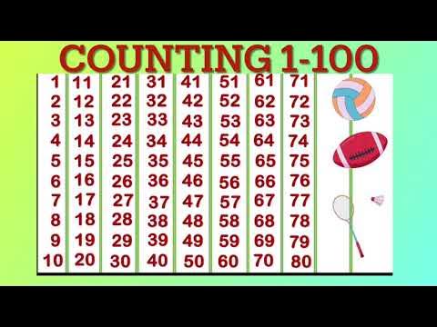 Counting1 to 100⚽️🏈! 1 to 100 COUNTING!123 numbers/one two three song/#123 #learnnumbers - YouTube