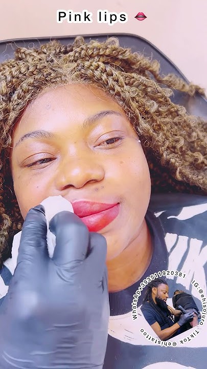 Pink lips tattoo - YouTube