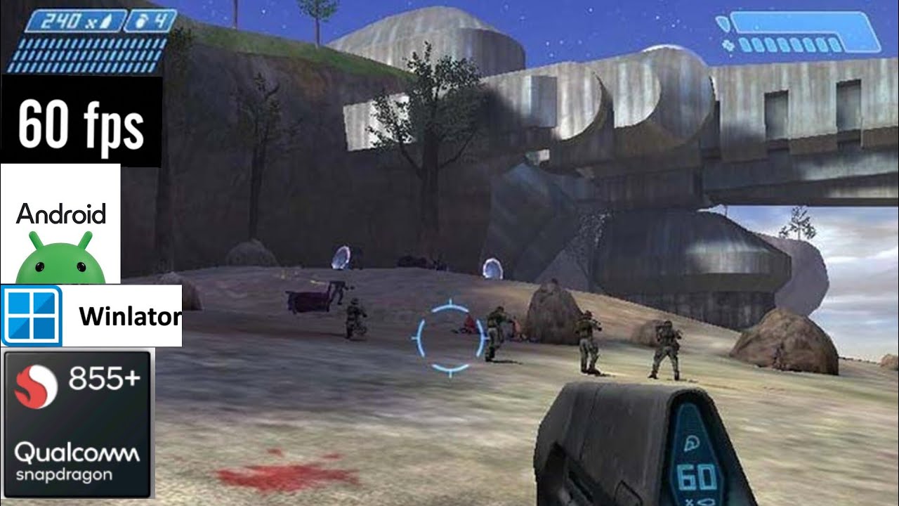 halo ce winlator fix dxvk error 60fps gameplay - YouTube