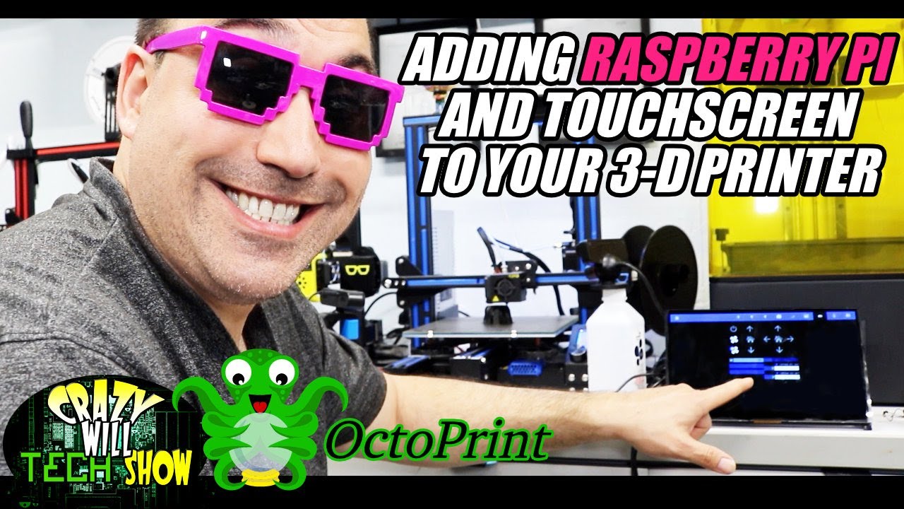 Adding Raspberry Pi and touchscreen to your 3-D printer - YouTube