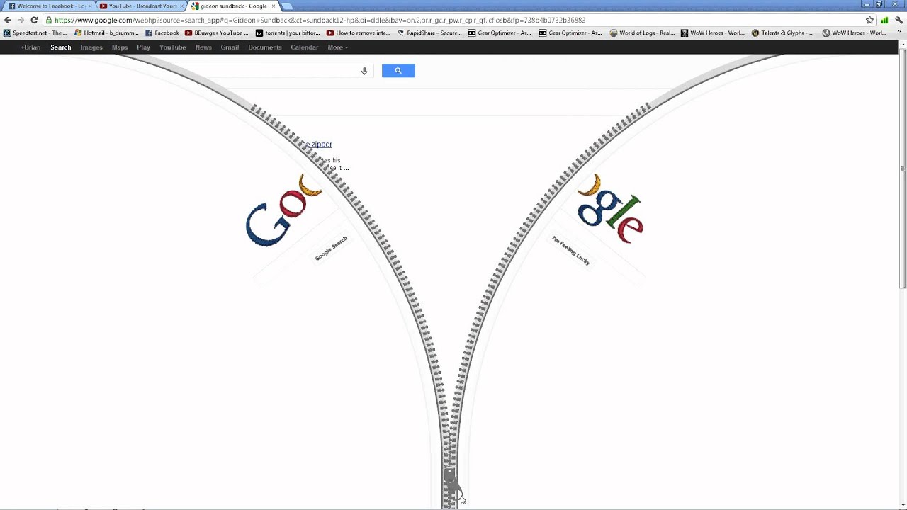 Google Salutes Gideon Sundback Inventor of the Zipper In todays logo 4 ...