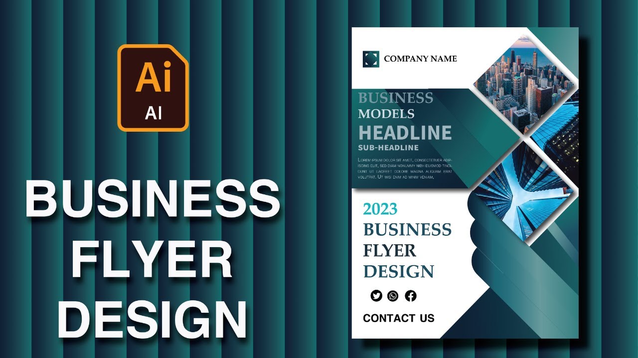 Business Flyer Design Tutorial || Illustrator Tutorial || TJ Creatiive ...