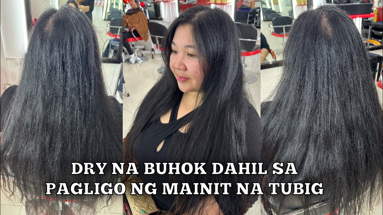 NAG DRY NA BUHOK NI MADAM DAHIL SA PAGLIGO NG MAINIT NA TUBIG (hair ...
