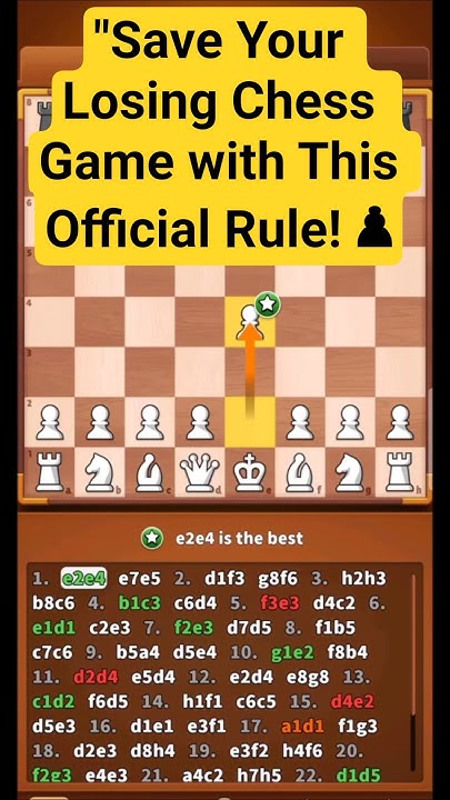 DO YOU KNOW THIS TRICK"Save Your Losing Chess Game with This Official Rule! ♟️ #Threefold ...