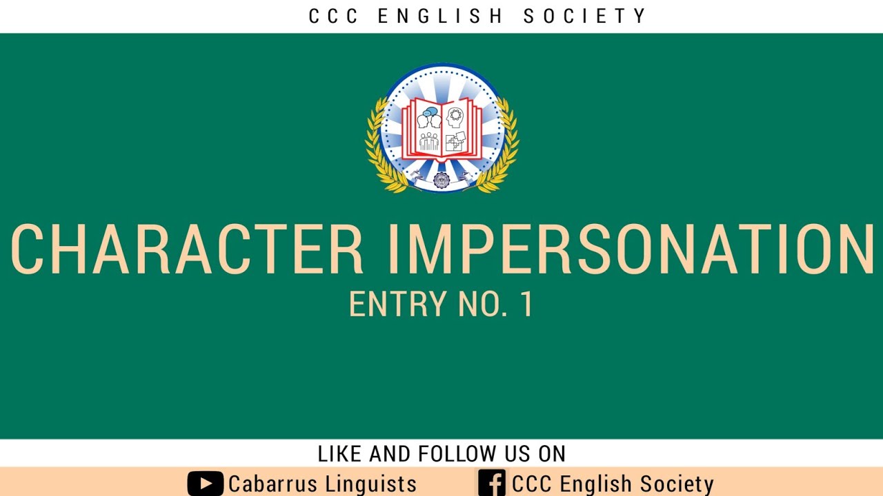 CHARACTER IMPERSONATION | Entry No. 1 - YouTube
