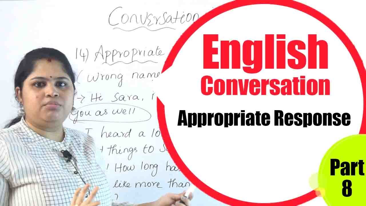 English Conversation | Appropriate Response | Conversation in English ...