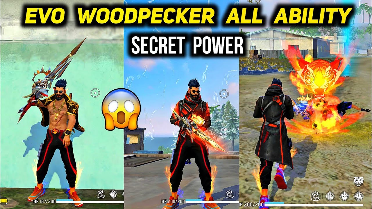 Evo Woodpecker All Ability Test | Free Fire New Evo Gun - Evo Vault ...