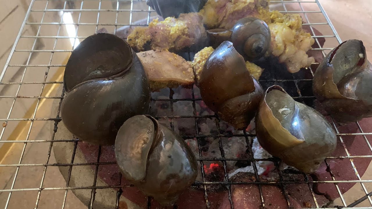 The Snail BBQ so Delicious | Meyly street food - YouTube