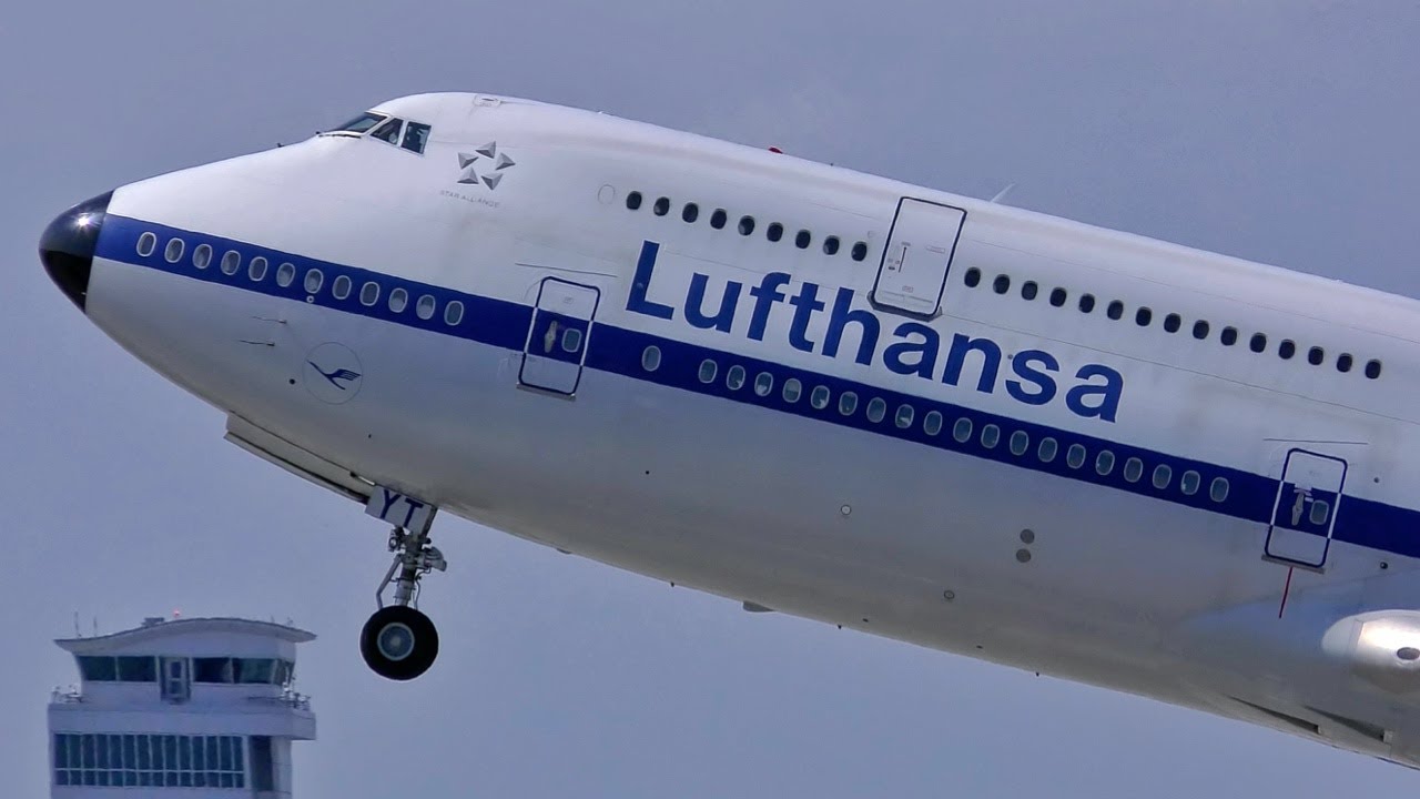 Rare Lufthansa Boeing 747 Retro Livery Takeoff At Lax Youtube