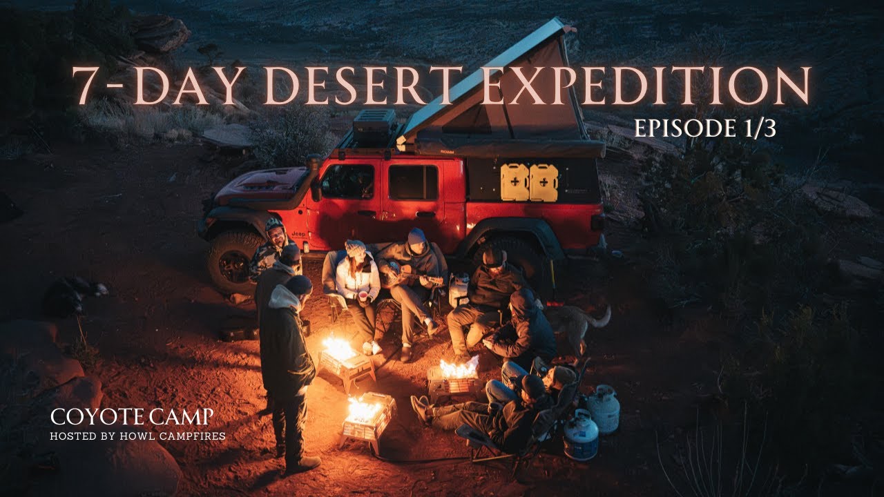 7 Day Camping DESERT Expedition - Episode 1 of 3 (4K) - First Coyote ...