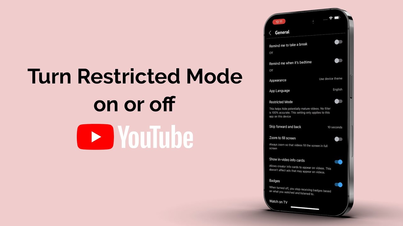 How to Turn Restricted Mode on or off on YouTube? - YouTube