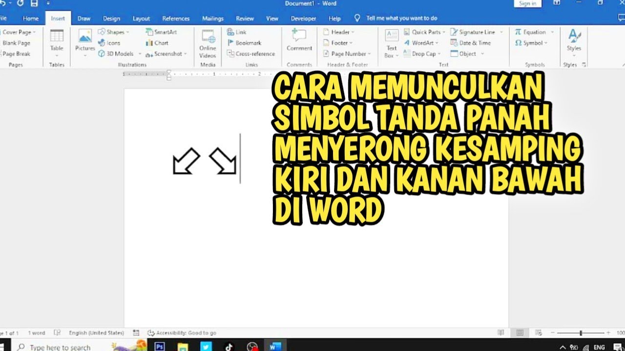 CARA MEMUNCULKAN SIMBOL TANDA PANAH MENYERONG SAMPING KIRI DAN KANAN ...