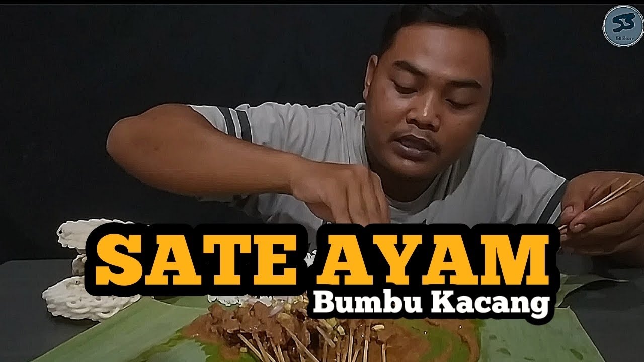 Mukbang Sate Ayam Bumbu Kacang 🔴nasinya Porsi Orang Kelaparan