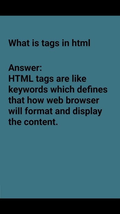 Html Tags And Its Uses And Definition 02 What Is Tags Navbodhteacher Html5