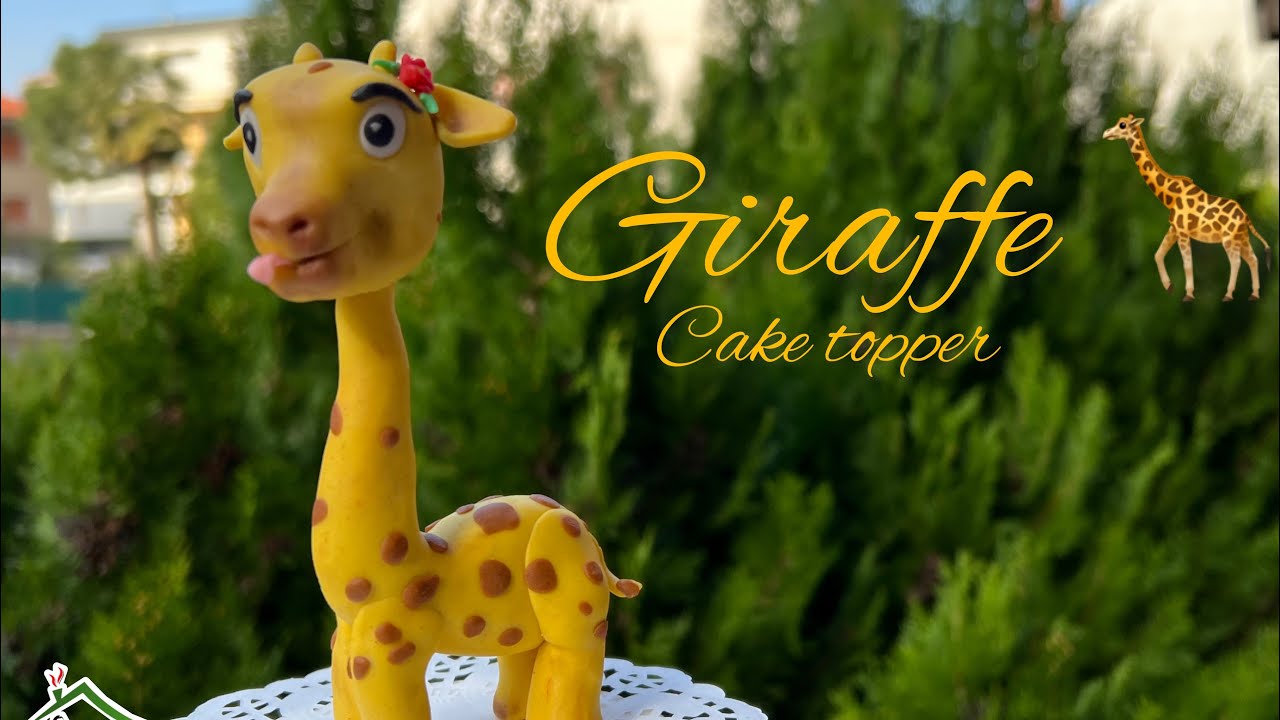 Giraffe cake tutorial | cake topper | giraffe topper | easy topper ...