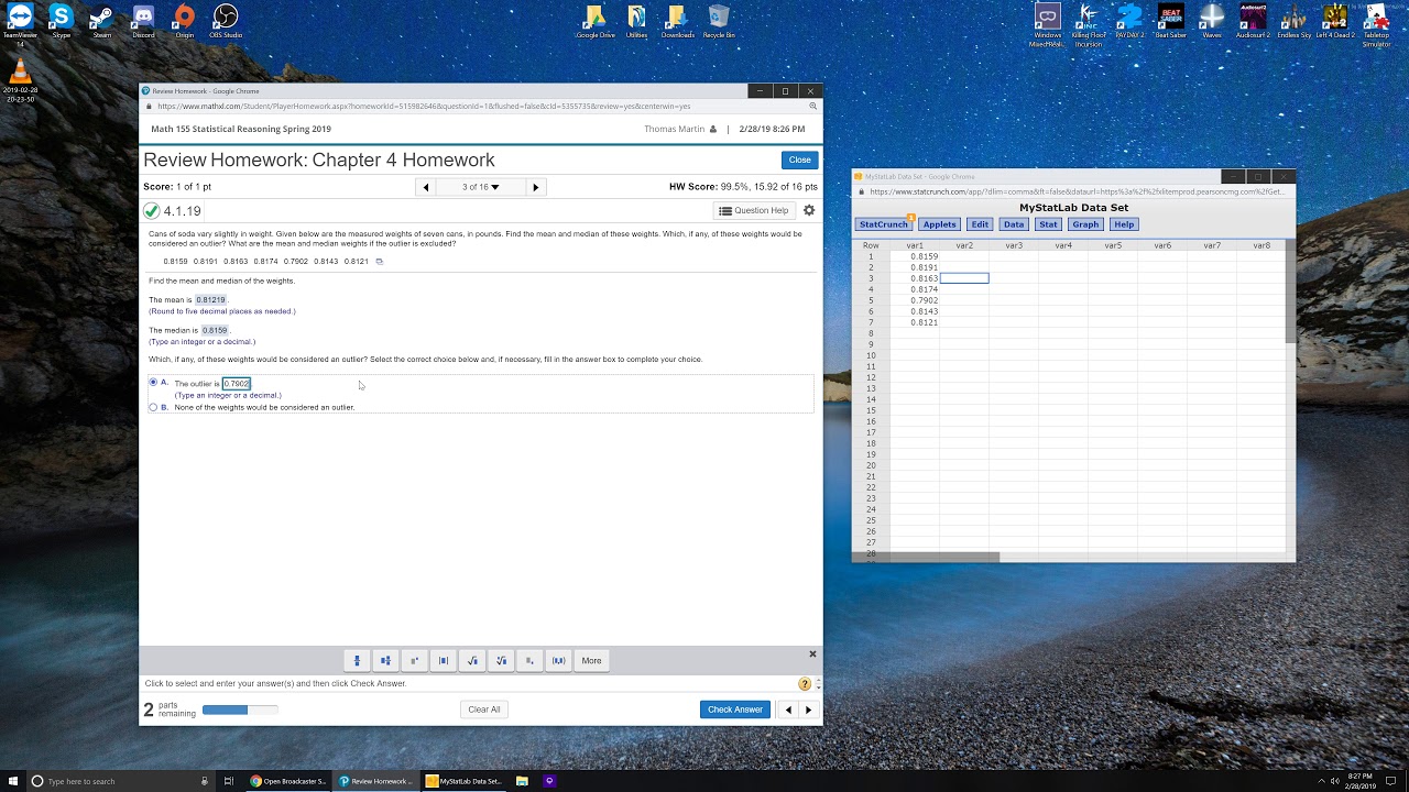 Using StatCrunch with MyStatLab - Project #1 - YouTube