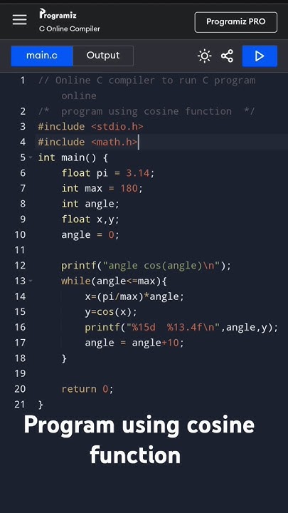 We can code in mobileProgram using cosine function #coding #shortvideo #youtubeshorts # ...